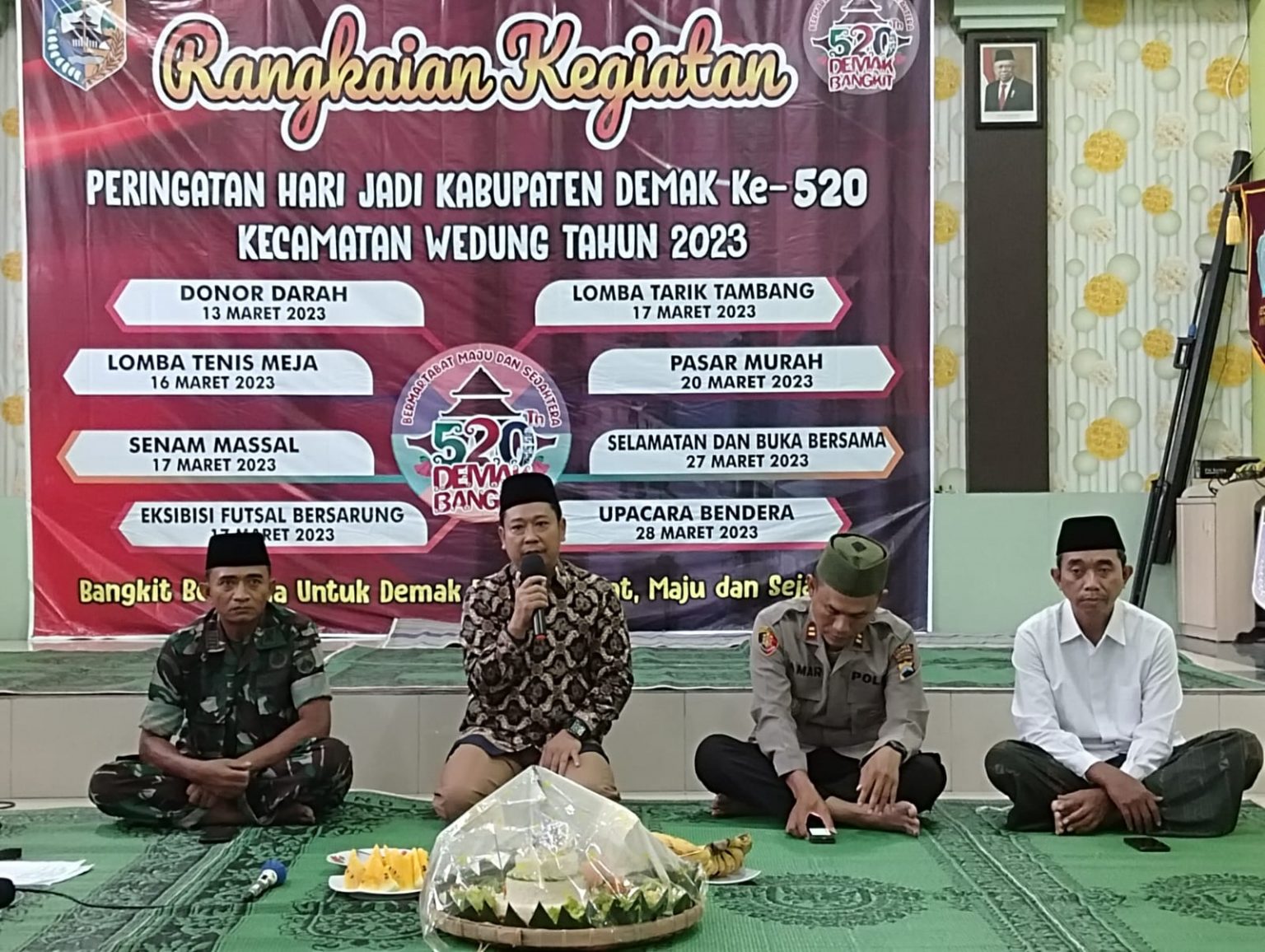 SELAMATAN DAN DOA BERSAMA HARI JADI KAB DEMAK KE 520 TINGKAT KEC.WEDUNG ...